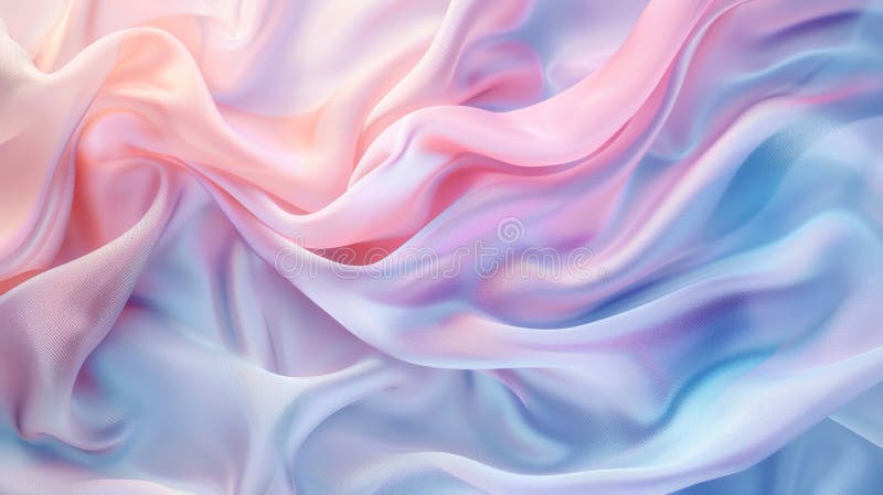 Pastel Colored Silk Fabric with Flowing Textures Stock Photo - Image of ...