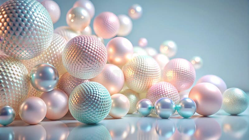 Pastel-colored Spheres Cluster Together, Creating a Dreamy, Iridescent ...