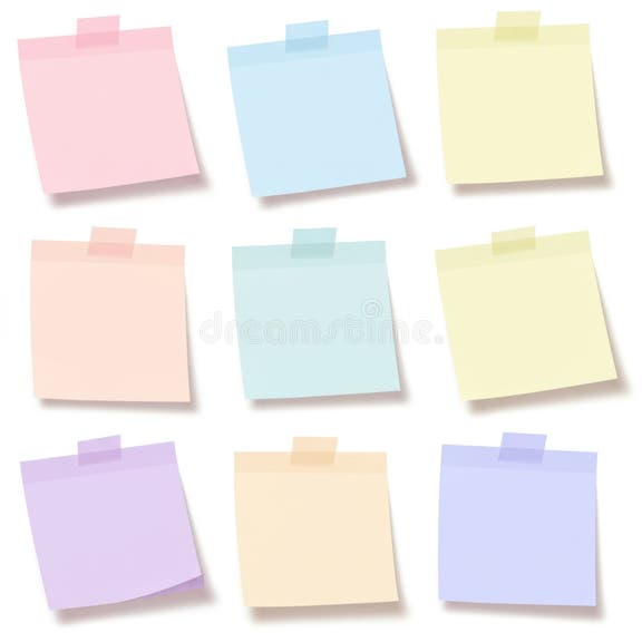 Pastel Colored Sticky Notes Collection Stock Illustration ...