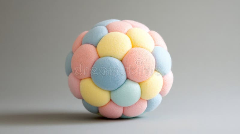 Pastel Colored Textured Ball on Gray Background Stock Illustration ...