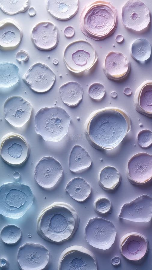 Pastel-colored Textured Circular Patterns on Surreal Surface in ...