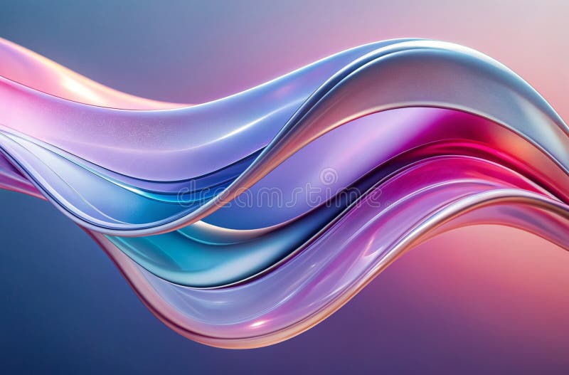 Pastel-colored, Transparent Wave Design with Flowing Gradients ...