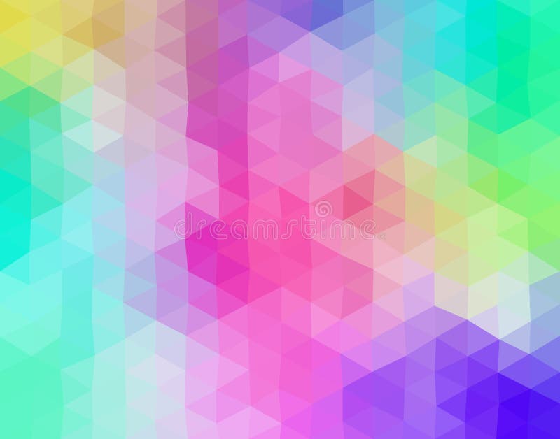 Pastel Colored Triangular Mosaic Background Stock Vector - Illustration ...