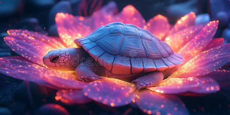 Pastel-Colored Turtle Curled Up Inside a Shell Background for Cute ...