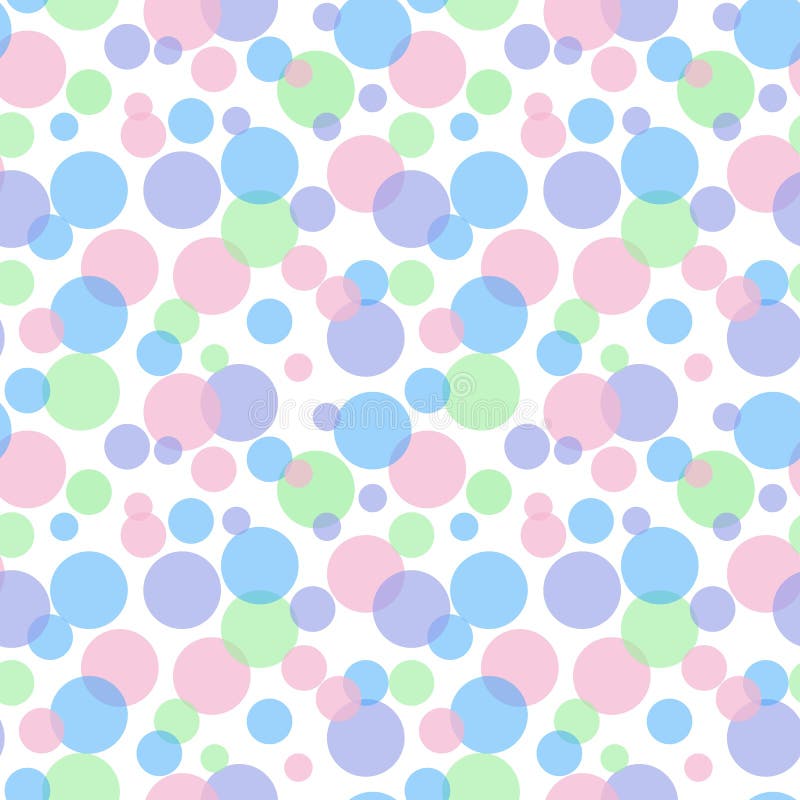 Pastel Colorful Bubbles Green Pink Blue Purple Pattern Seamless Stock ...