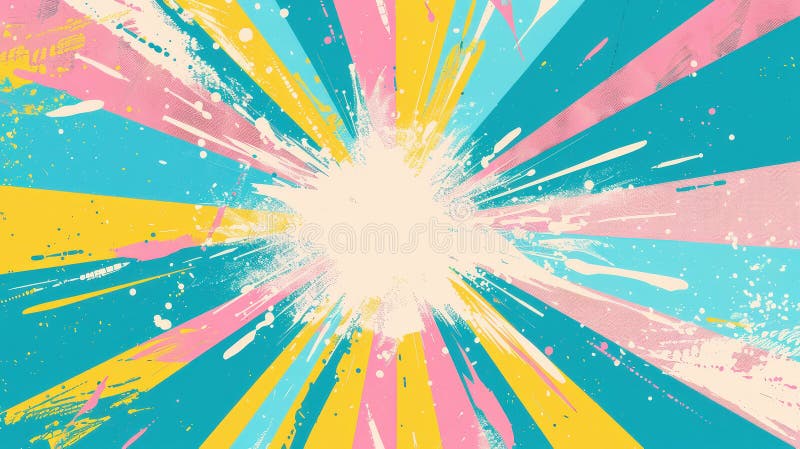 Pastel Colorful Comic Abstract Background Template, in a Style of Pop ...