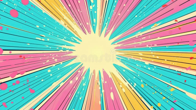 Pastel Colorful Comic Abstract Background Template, in a Style of Pop ...