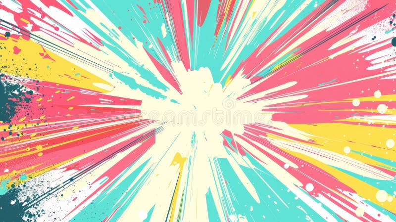 Pastel Colorful Comic Abstract Background Template, in a Style of Pop ...