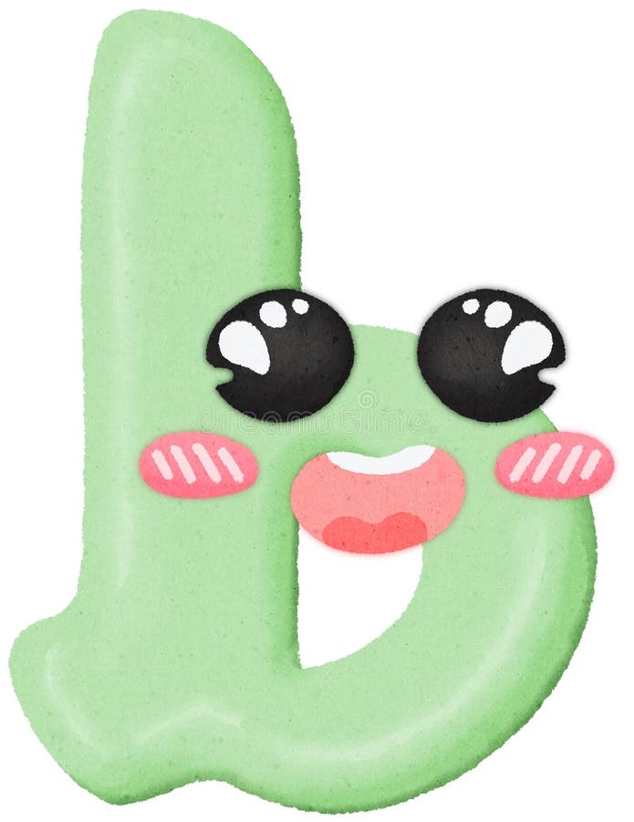 The Pastel Colors Alphabet B There is a Smile Stock Illustration ...