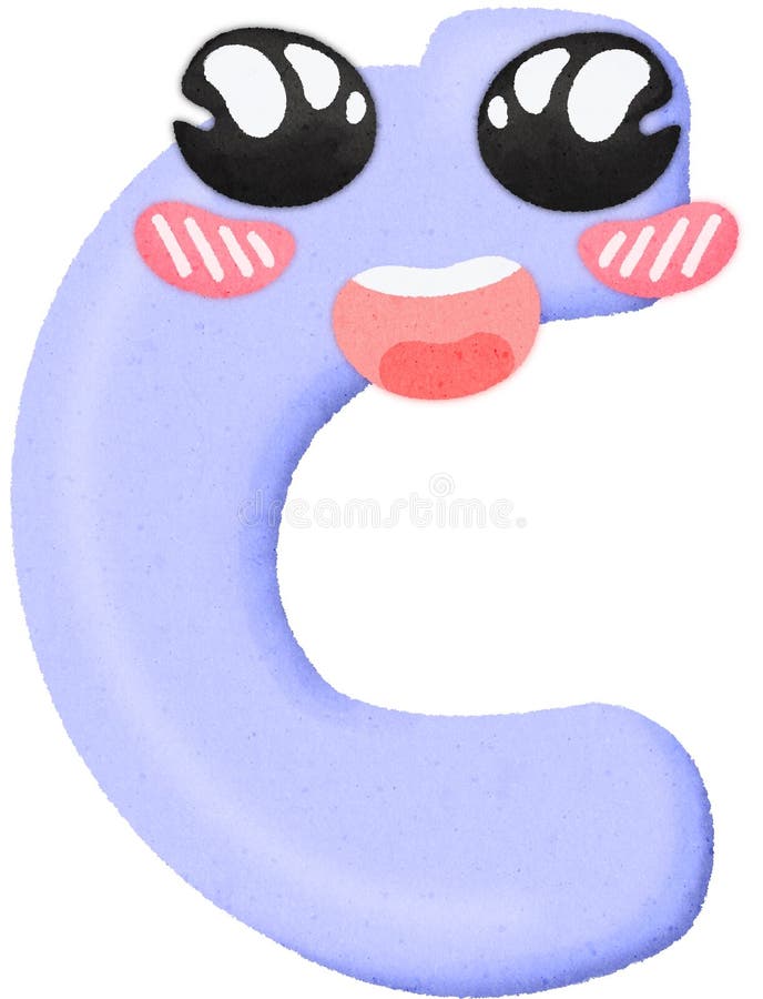 The Pastel Colors Alphabet C There is a Smile Stock Image ...