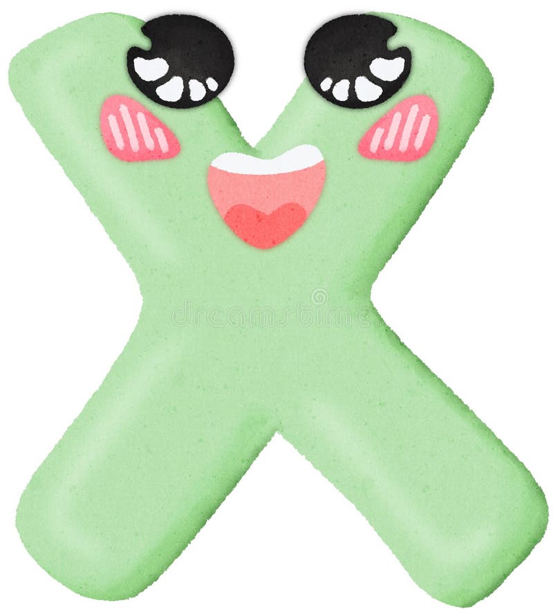 The Pastel Colors Alphabet X There is a Smile Stock Image ...