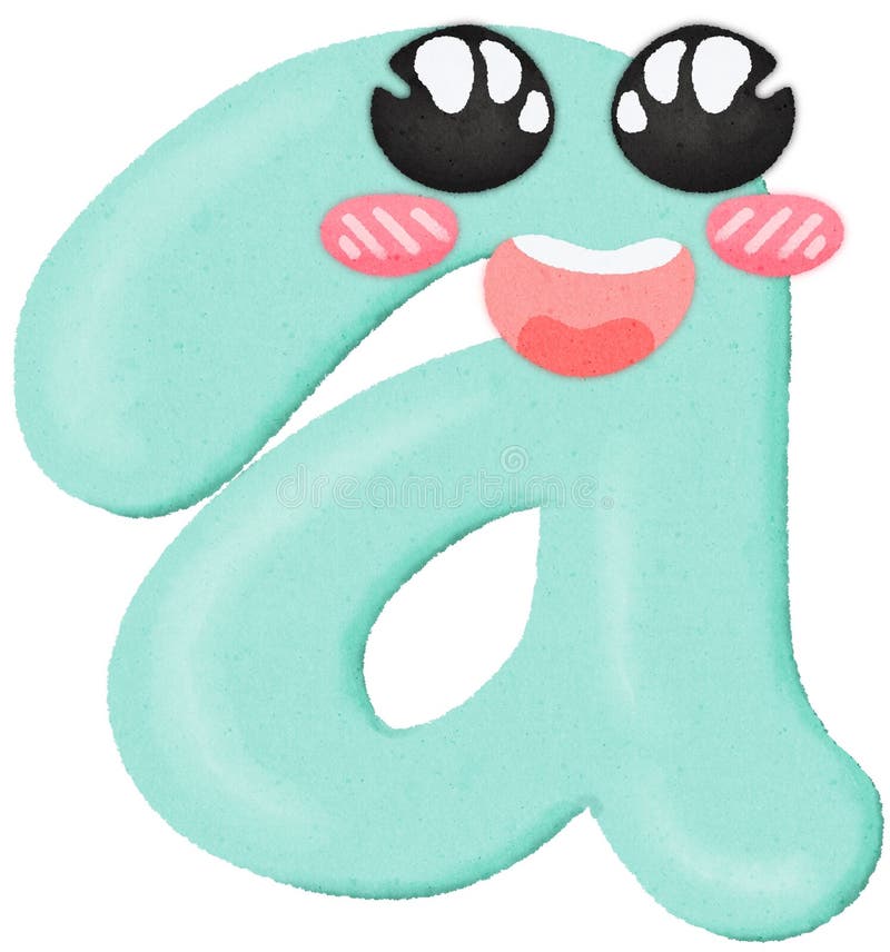 The Pastel Colors Alphabet a There is a Smile Stock Photo ...