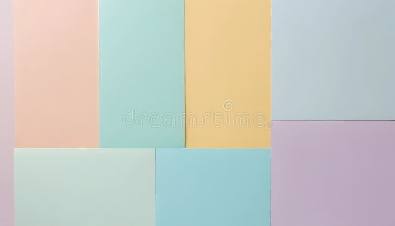 Pastel Colors Background with Paper Blocks Arrangement for Creative ...