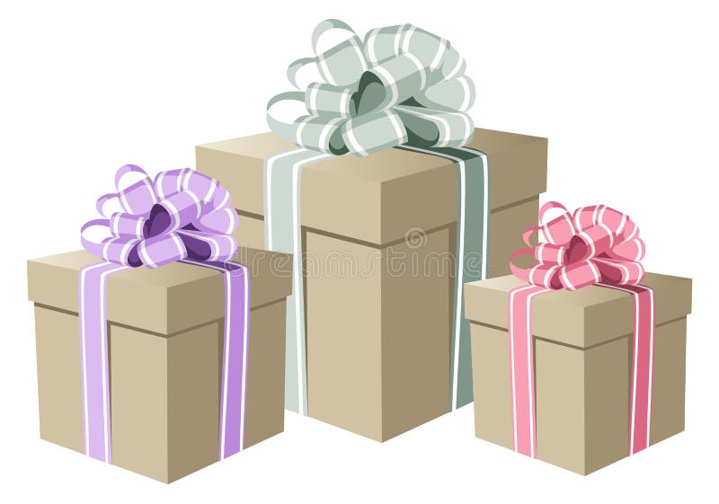 Pastel colors gift boxes stock vector. Illustration of birthday - 9356017