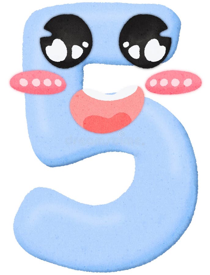 The Pastel Colors Number 5 There is a Smile Stock Photo - Illustration ...