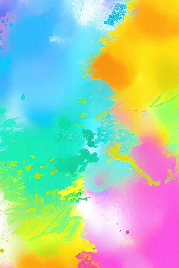 Pastel Colors Paint Splashes Stock Illustration - Illustration of ...