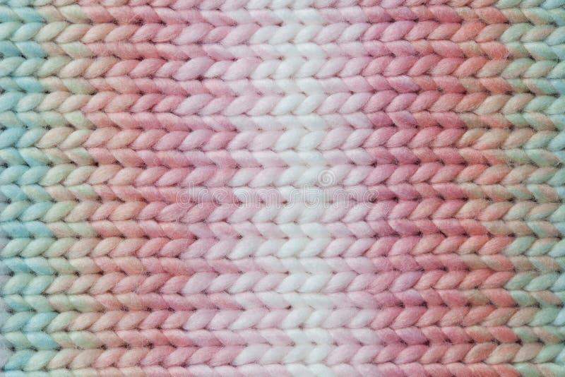 Pastel Colors Rainbow Knitted Texture. Close Up Stock Photo - Image of ...