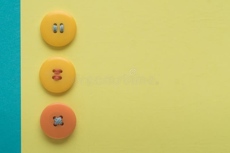 Pastel Colors. Yellow and Orange Buttons Stock Image - Image of cloth ...