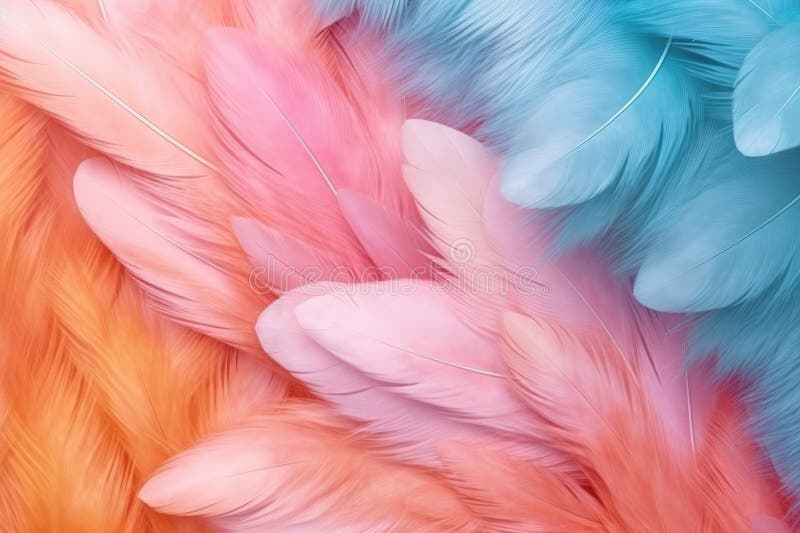Pastel Colour Feather Abstract Background Stock Photo - Image of petrol ...