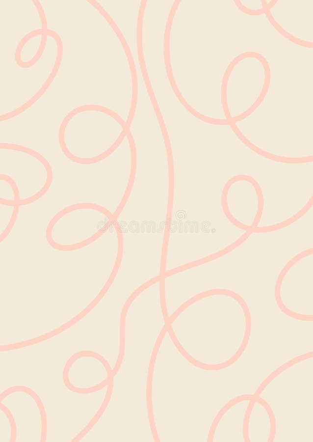 Pastel Coloured Abstract Background with Hand Drawn Swirly Lines Design ...