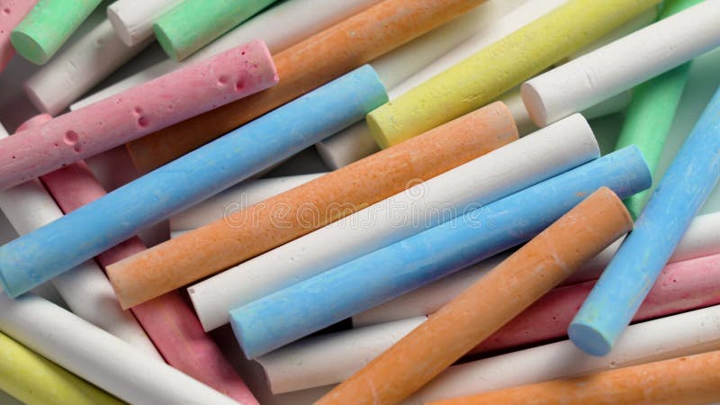 Pastel Colours Chalk Collection. Multi Colored Crayons. Creativity Tool ...