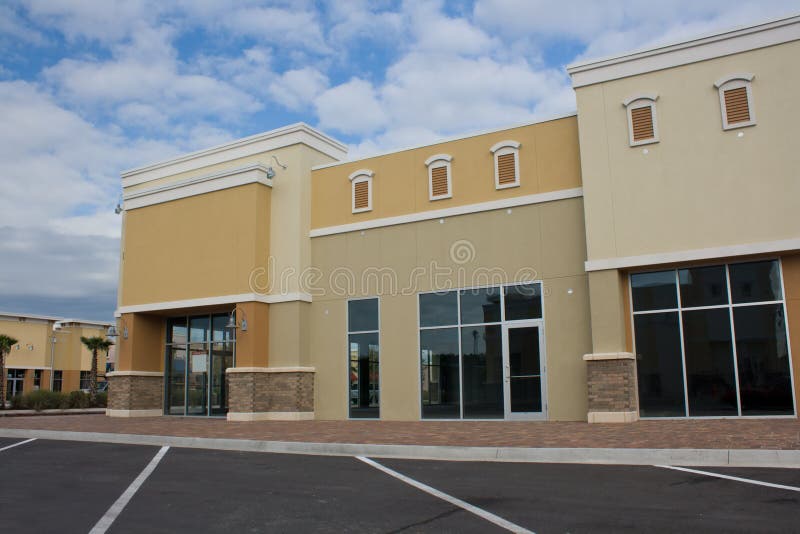 Tropical strip mall stock photo. Image of beige, exterior - 8939158