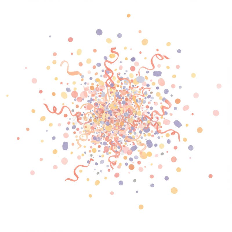Pastel Confetti Burst Celebration Background Stock Illustration ...