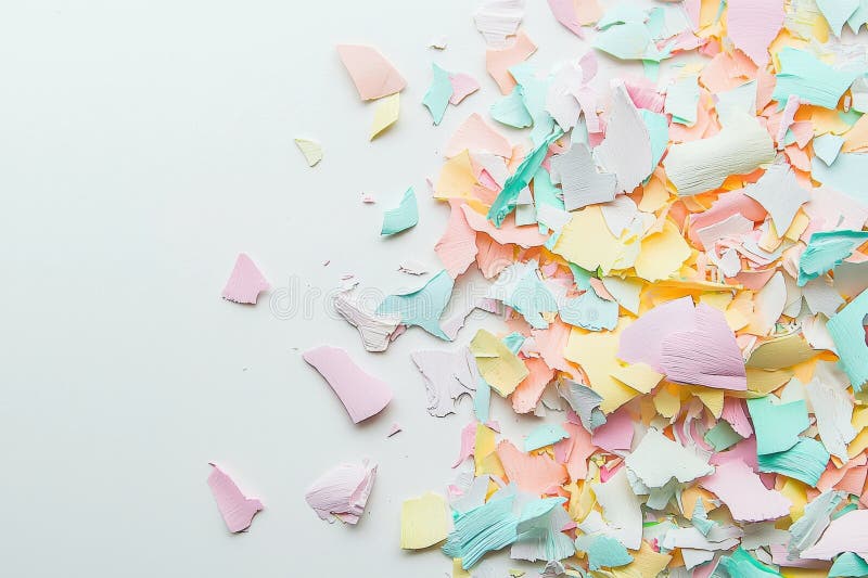 Pastel Confetti on a Clear Background, Creating a Confetti Overlay ...
