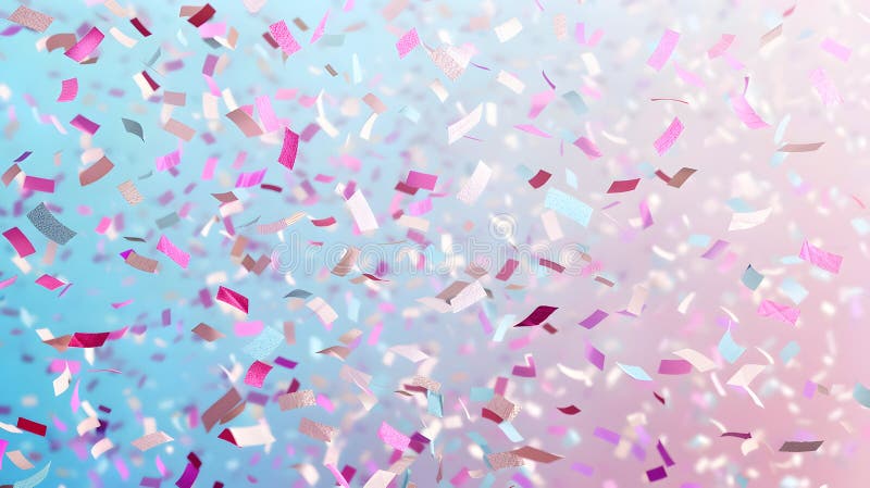 Pastel Confetti Falling in Soft Light Stock Illustration - Illustration ...