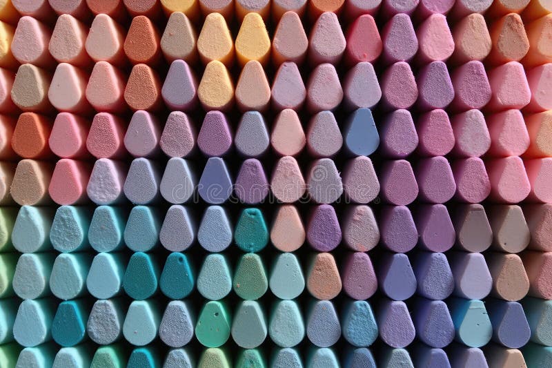 Pastel Crayons Laid Out in Organized Color Gradient. Generative AI ...