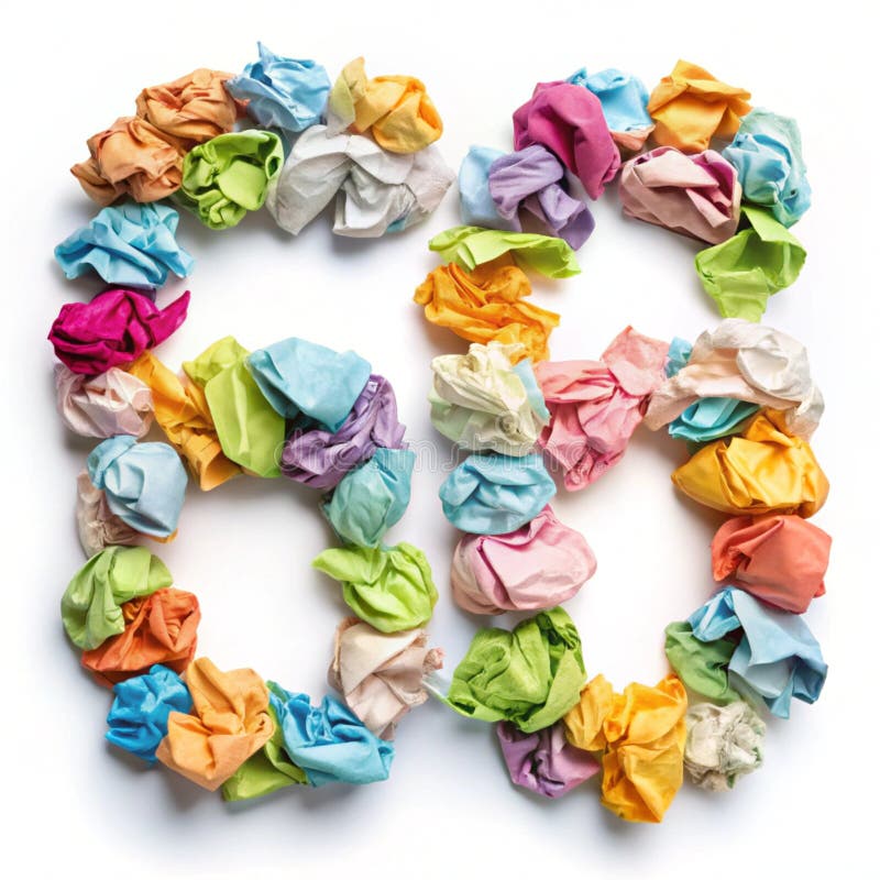 Pastel Crumpled Paper Scraps Artistic Stock Illustration - Illustration ...