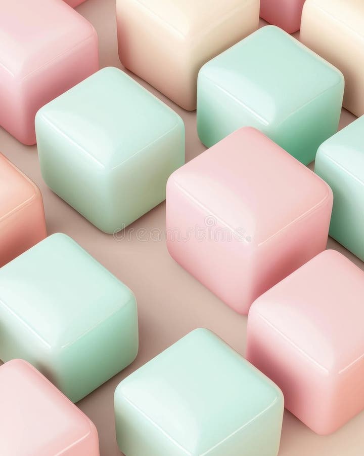 Pastel Cubes Arranged in an Abstract Pattern Stock Photo - Image of ...