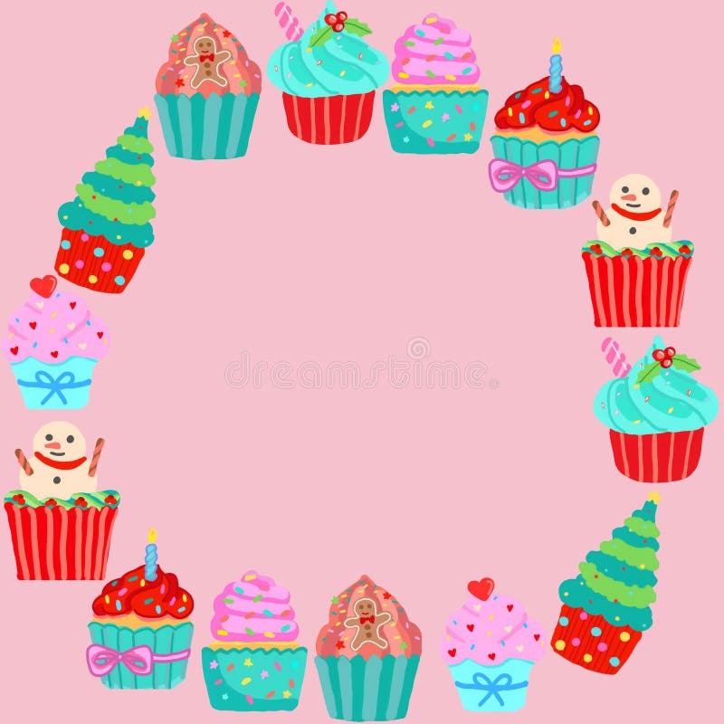Cupcake frame stock illustration. Illustration of framework - 51590328