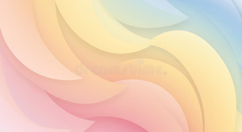 Pastel Curved Shapes Abstract Background with Swirling Pattern and Soft ...