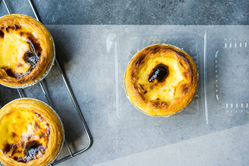 Pastel de natas in a box stock photo. Image of portugal - 347438400