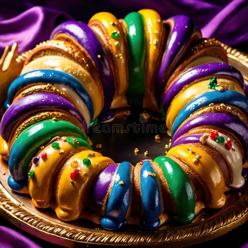 Pastel De Rey Popular Pastel De Postre Dulce Stock de ilustración ...