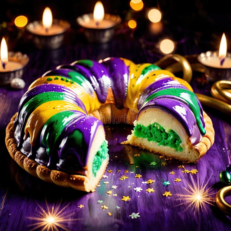 Pastel De Rey Popular Pastel De Postre Dulce Stock de ilustración ...