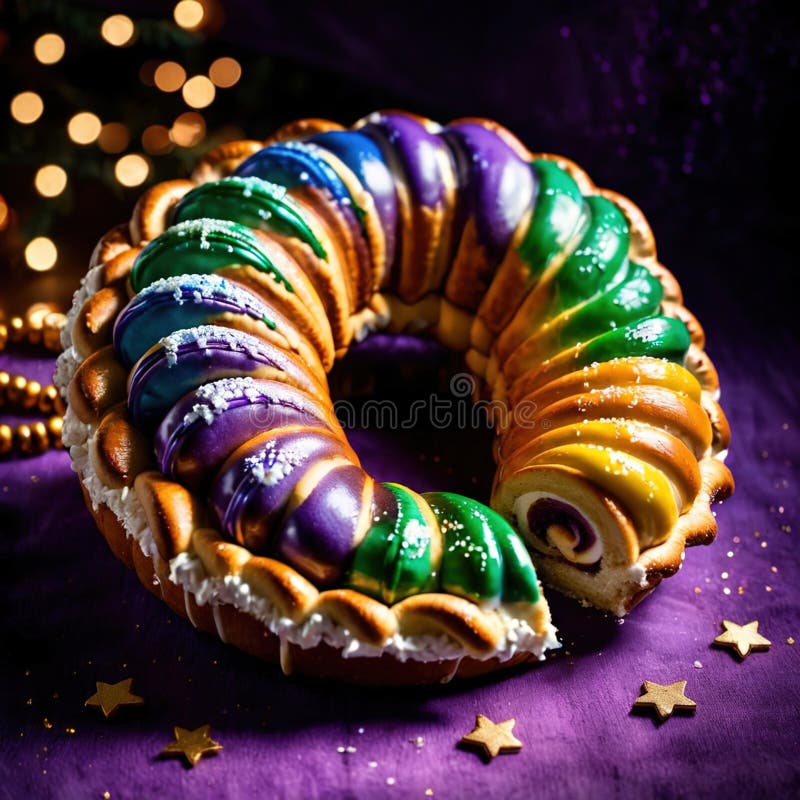 Pastel De Rey Popular Pastel De Postre Dulce Stock de ilustración ...