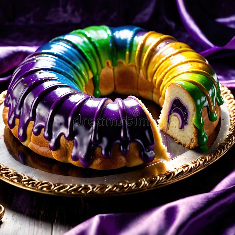 Pastel De Rey Popular Pastel De Postre Dulce Stock de ilustración ...