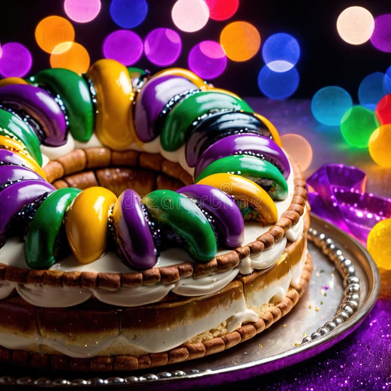 Pastel De Rey Popular Pastel De Postre Dulce Stock de ilustración ...