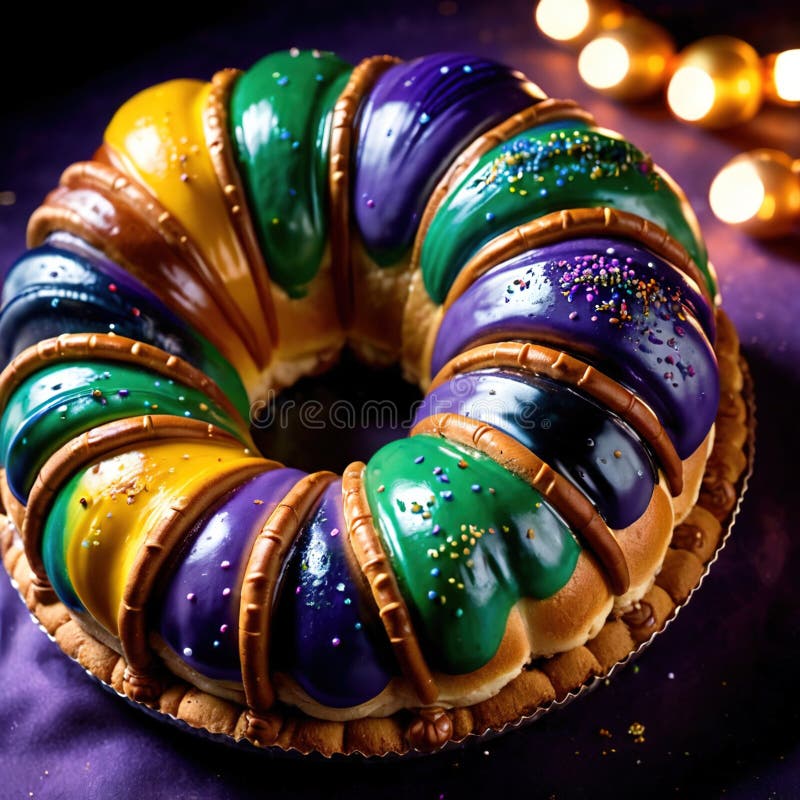 Pastel De Rey Popular Pastel De Postre Dulce Stock de ilustración ...