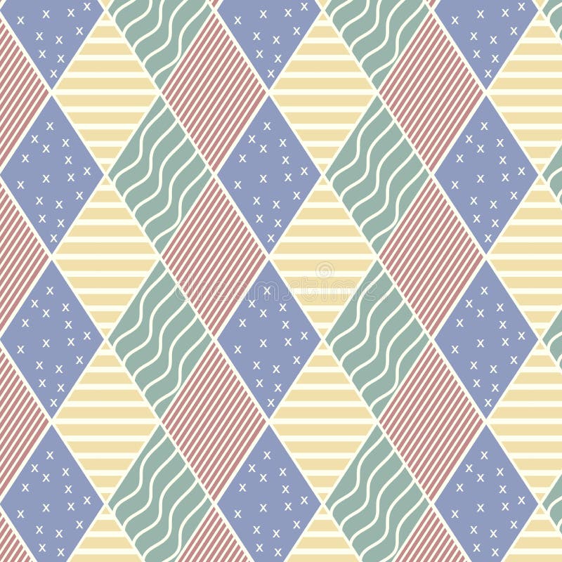 Pastel Diamond Shape Pattern Vector Illustration Stock Vector ...