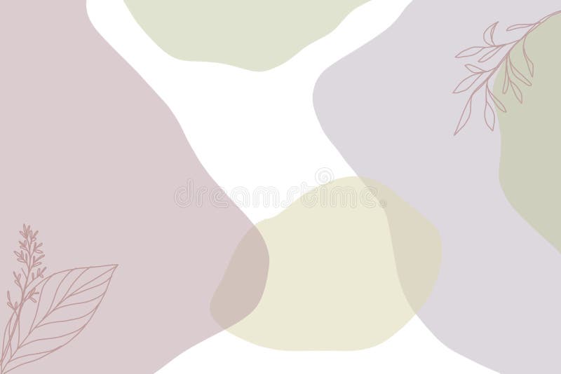 Pastel Doodle and Foliage Drawing Copy Space Background Stock ...