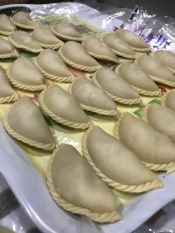 Pastel Dough that is Still Raw and Not yet Baked on a Plate Stock Photo ...