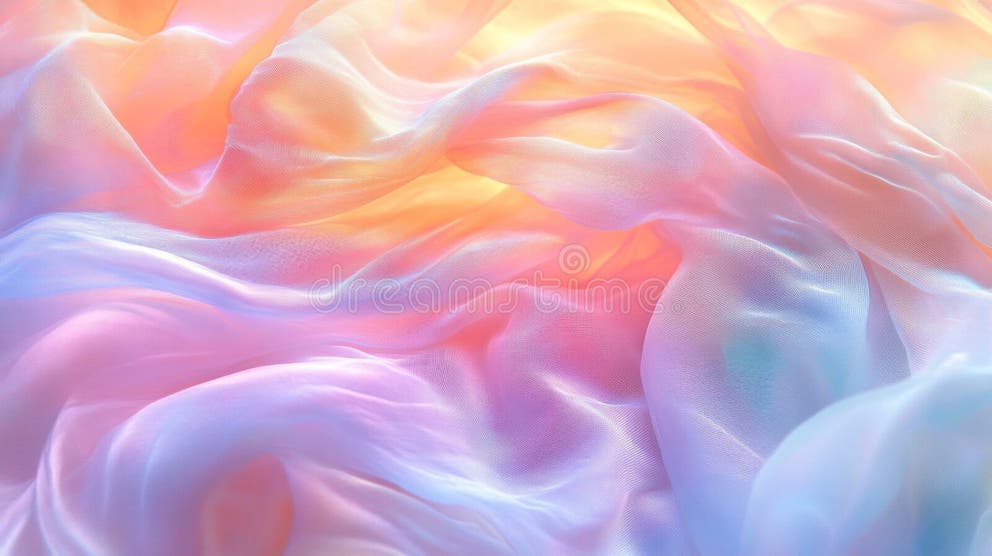 Pastel Draped Sheer Fabric Soft Texture Background Stock Illustration ...