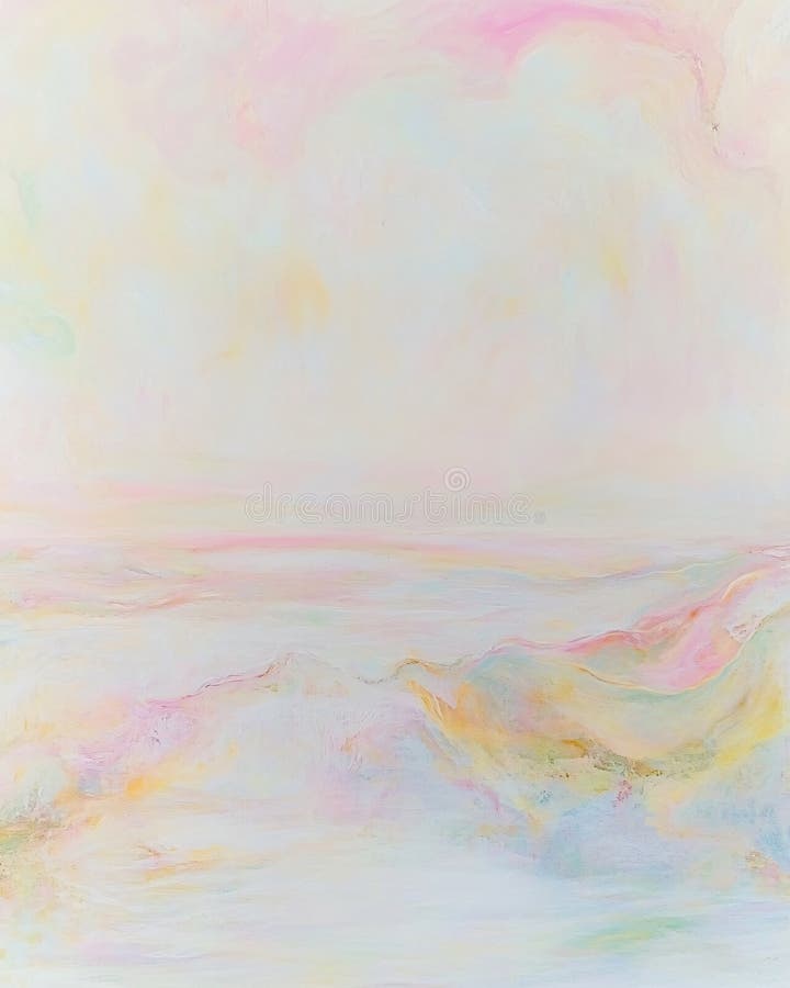 Pastel Dreamscape- Abstract AI Art of Serene High Quality Image Stock ...