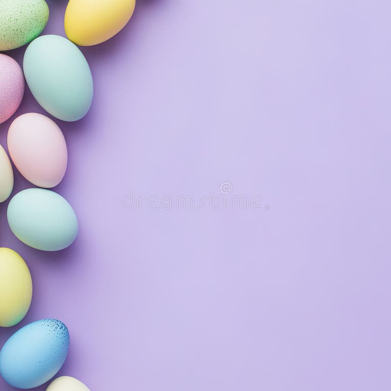 Pastel Easter Eggs Border stock photo. Image of eggshell - 353445180