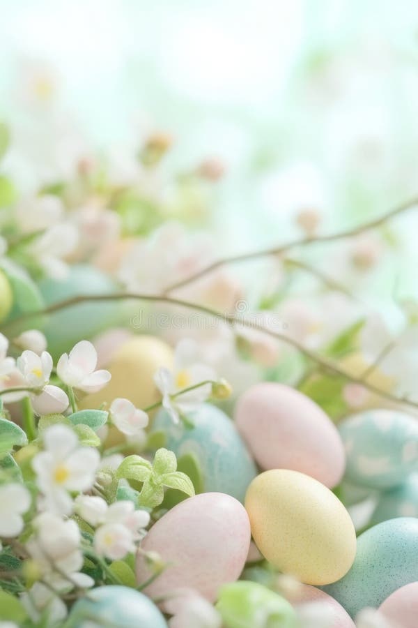 Pastel Easter Eggs Creating a Soft, Dreamy Background Stock Illustration - Illustration of ...