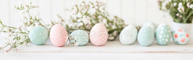 Pastel Easter Eggs Creating a Soft, Dreamy Background Stock ...