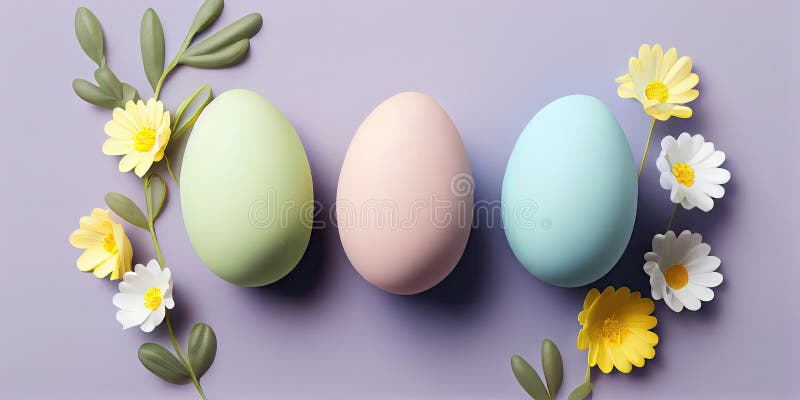Pastel Easter Eggs on Soft Background Perfect for Invitations and ...
